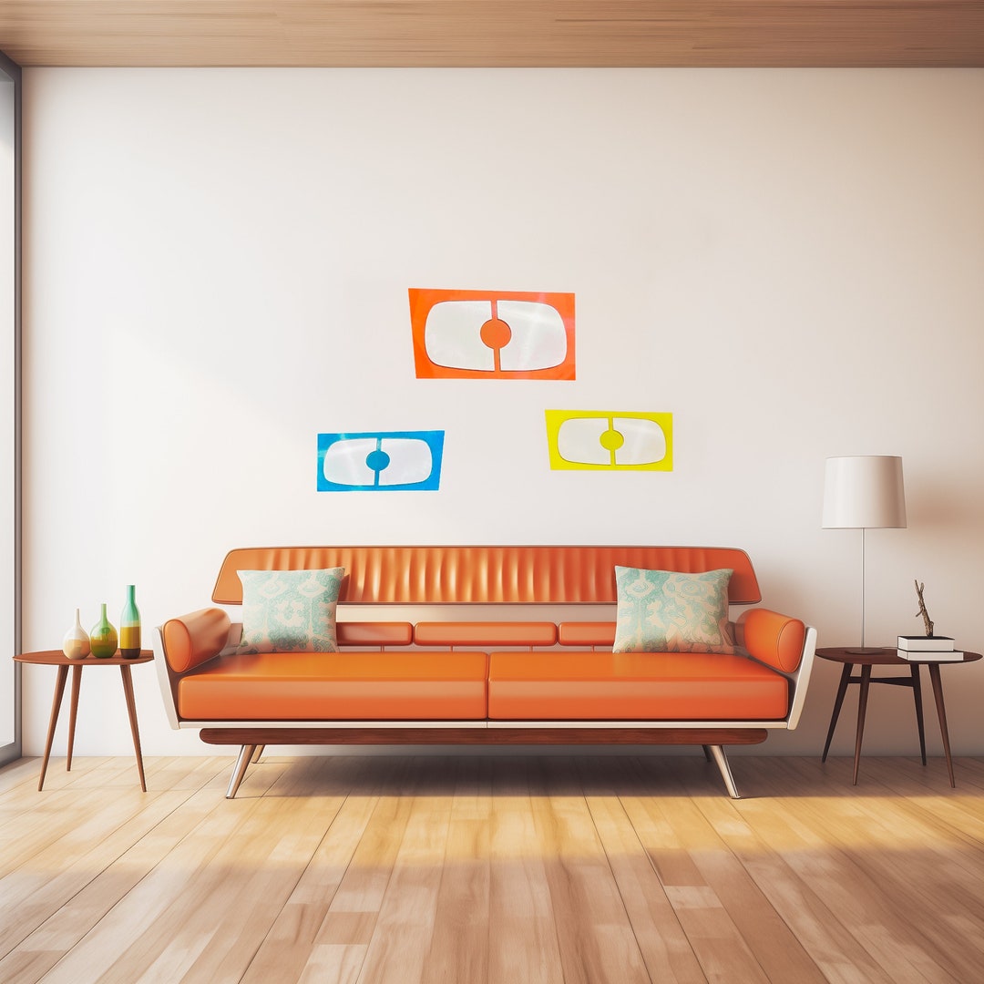 Mid Century Modern Retro Mirror Retro Reflector MCM Home Decor Mid ...