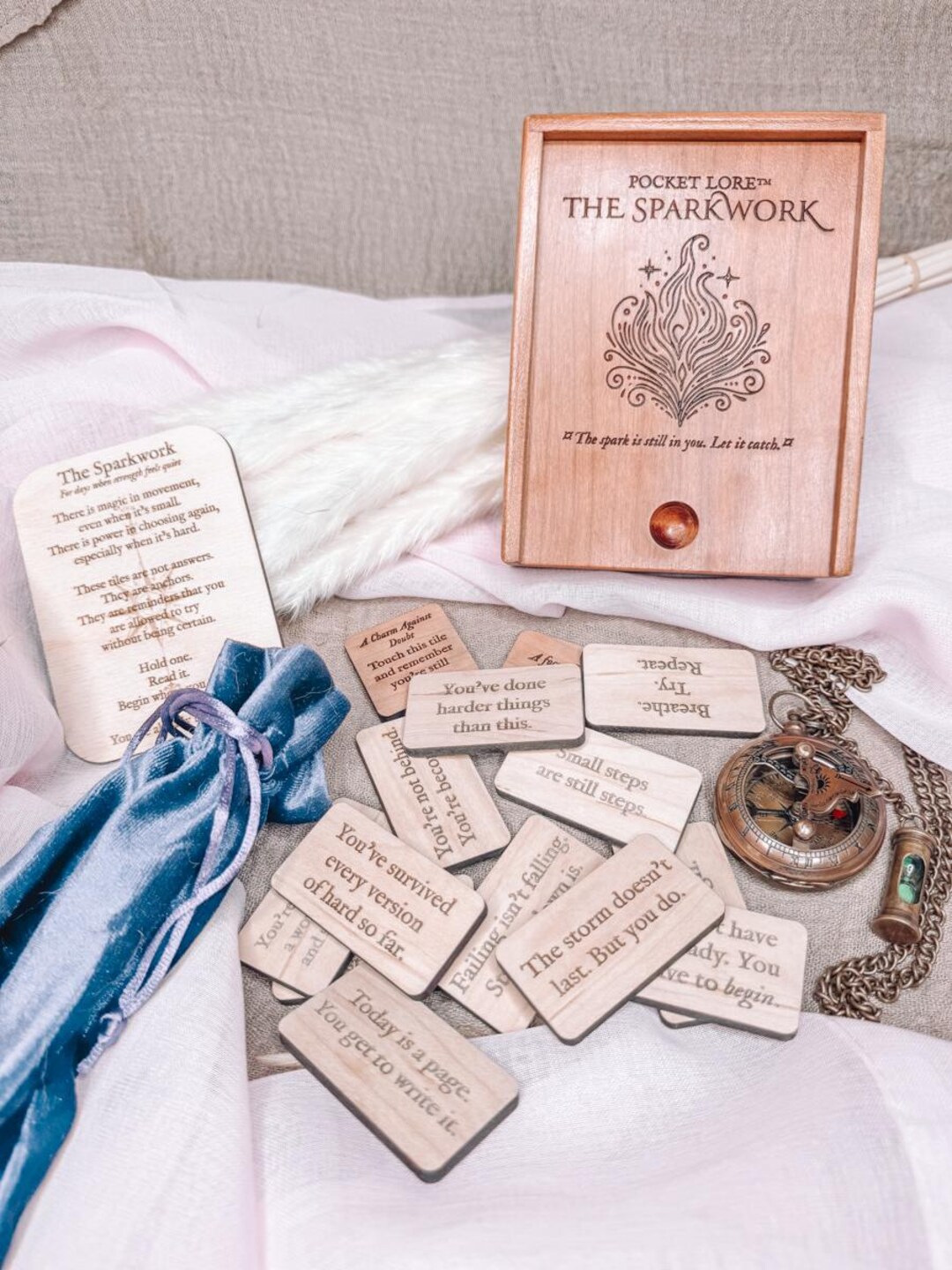 Personalized Affirmation Tile Box: Motivational Keepsake for Resilience ...