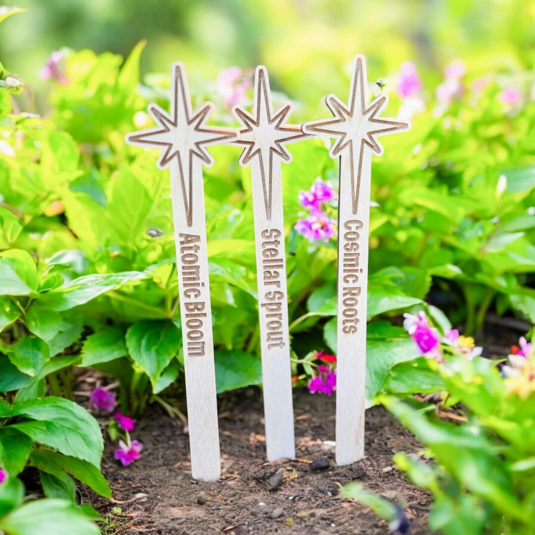 Mid Century Modern Vegetable Herb Plant Stakes Garden Markers | Spring ...