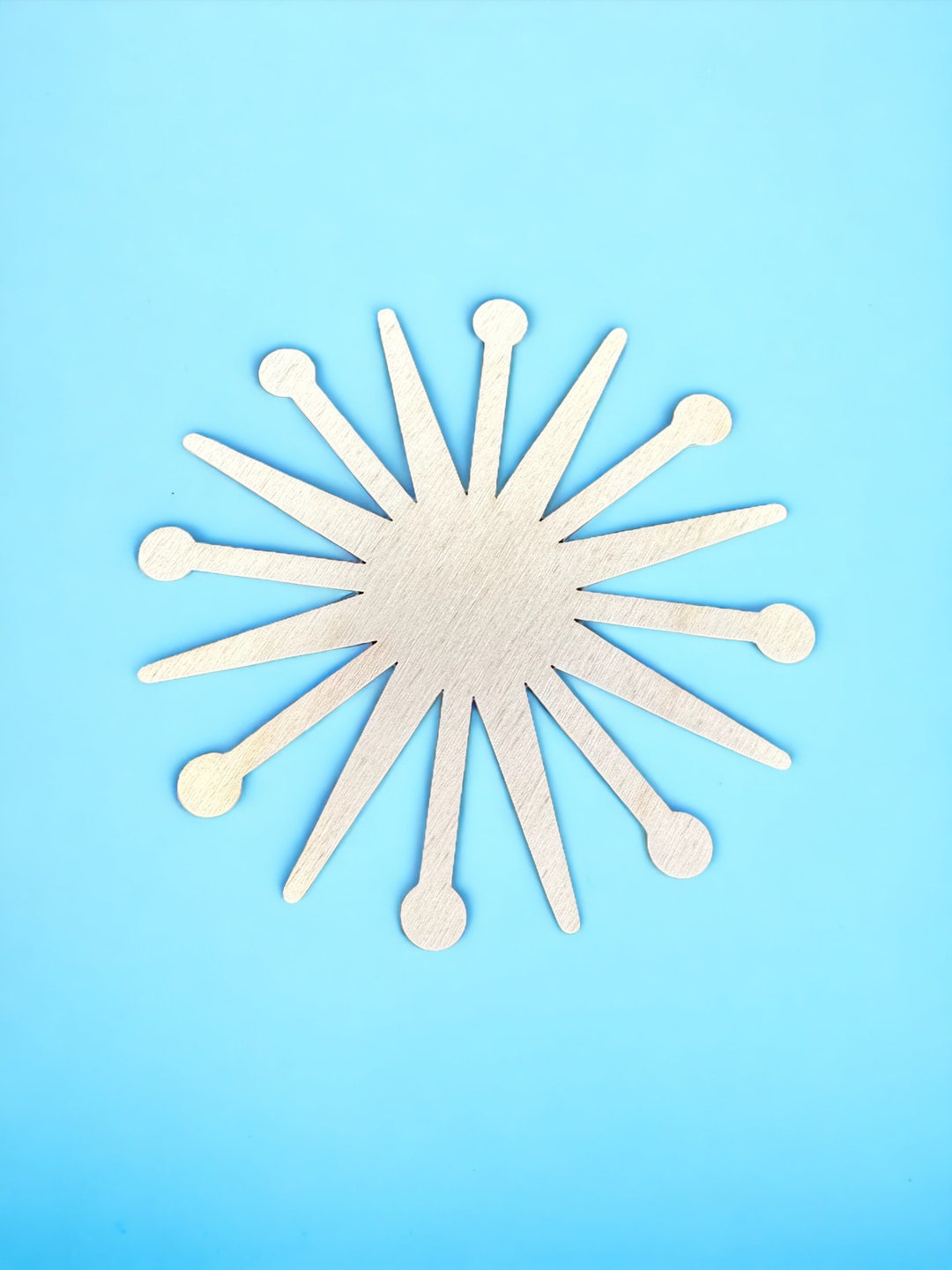 Mid Century Modern Starburst Sun Cutout With Wood MCM Craft - Etsy