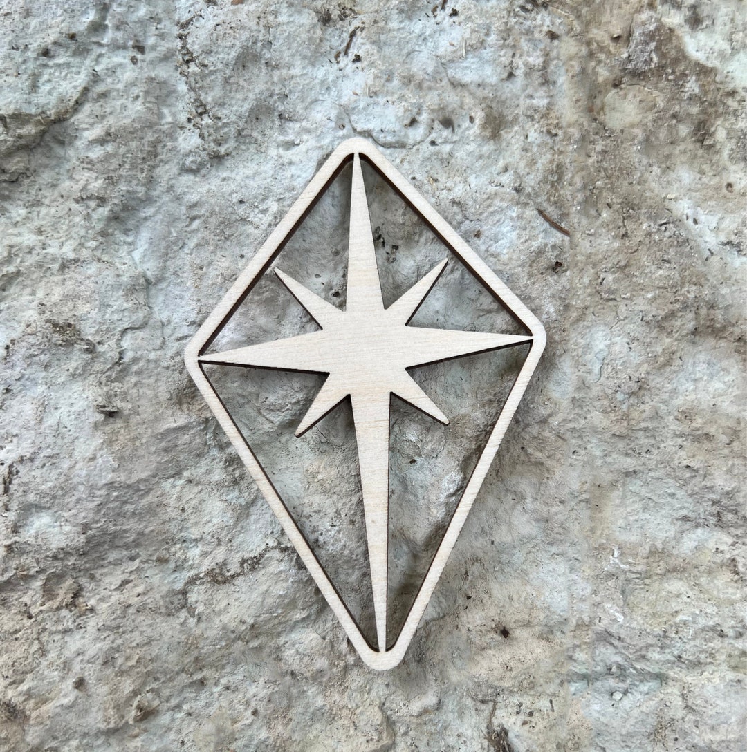Mid Century Modern Starburst in Diamond Cutout Wood MCM - Etsy