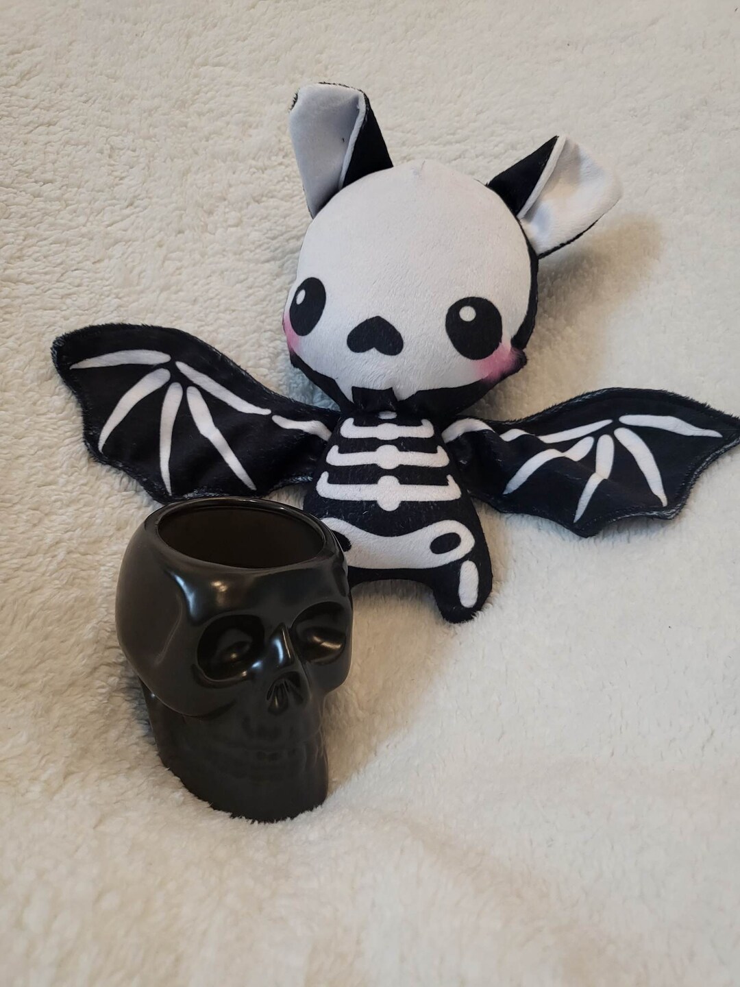 Spooky the Skeleton Bat, a Squishy Stuffed Animal - Etsy