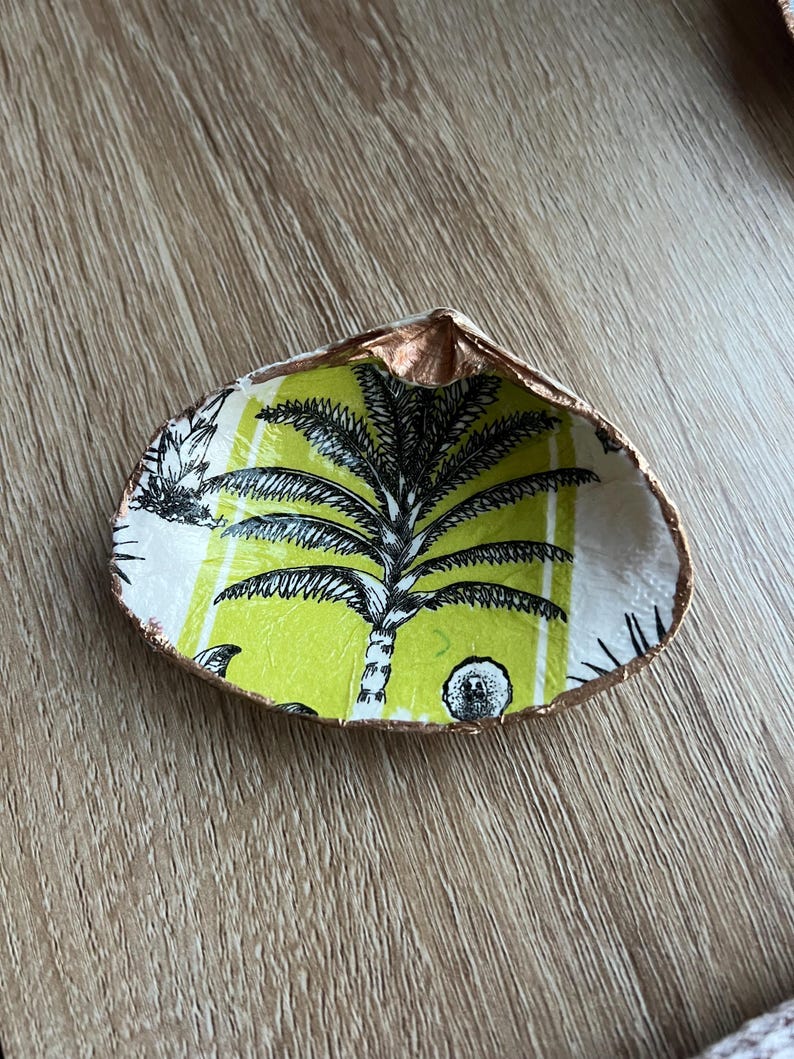Small Recycled Seashell Dish for Jewelry & Rings. Handmade Unique Gift ...