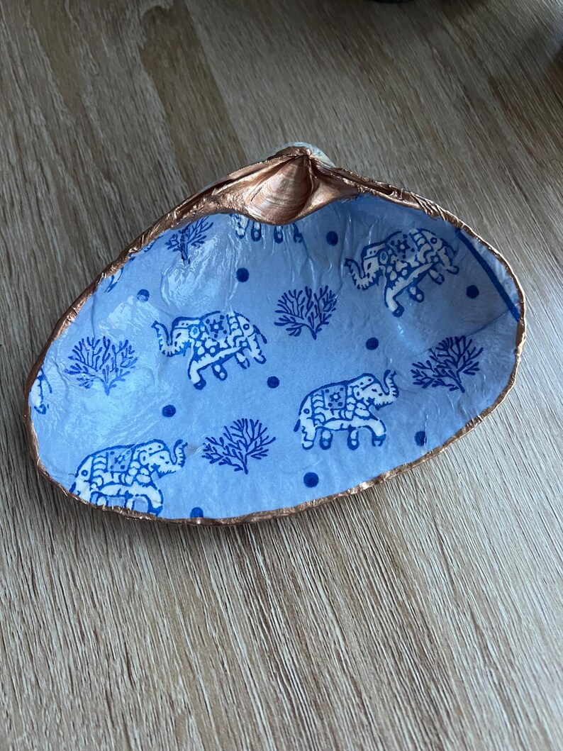 Large Recycled Seashell Dish for Jewelry & Rings. Handmade Unique Gift ...