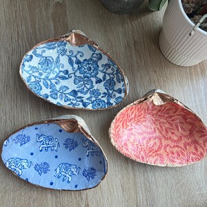 Large Recycled Seashell Dish for Jewelry & Rings. Handmade Unique Gift ...