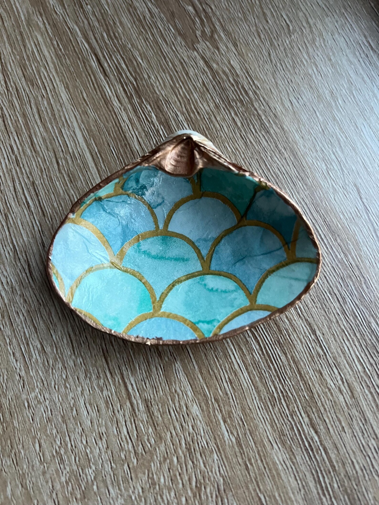 Small Recycled Seashell Dish for Jewelry & Rings. Handmade Unique Gift ...