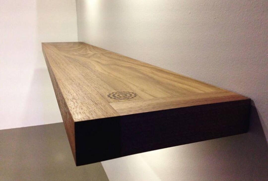 Floating Shelf With Hardware - Walnut - Etsy
