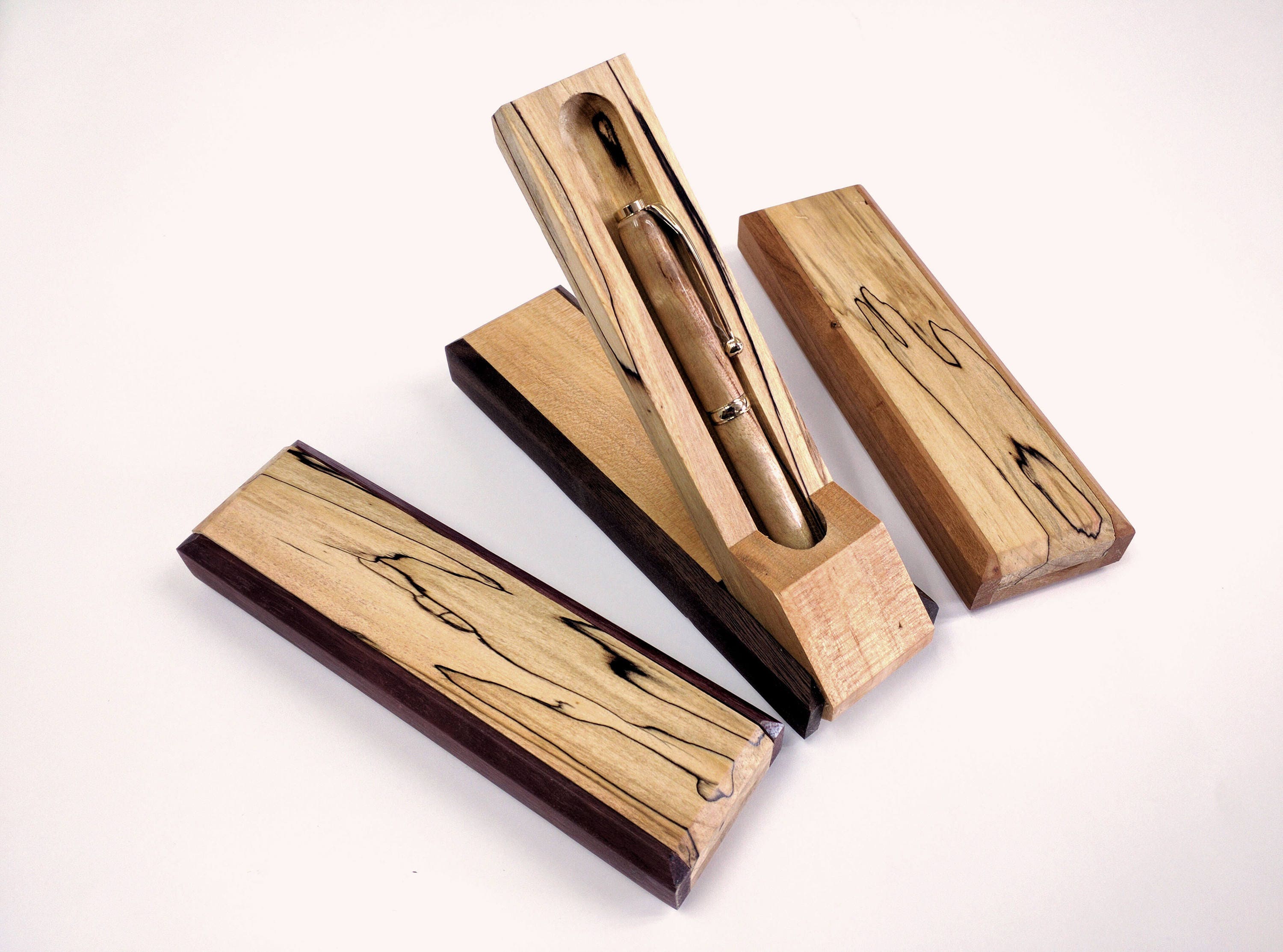 Father's Day Gift Spalted Maple Pen Boxes Gift for Him | Etsy