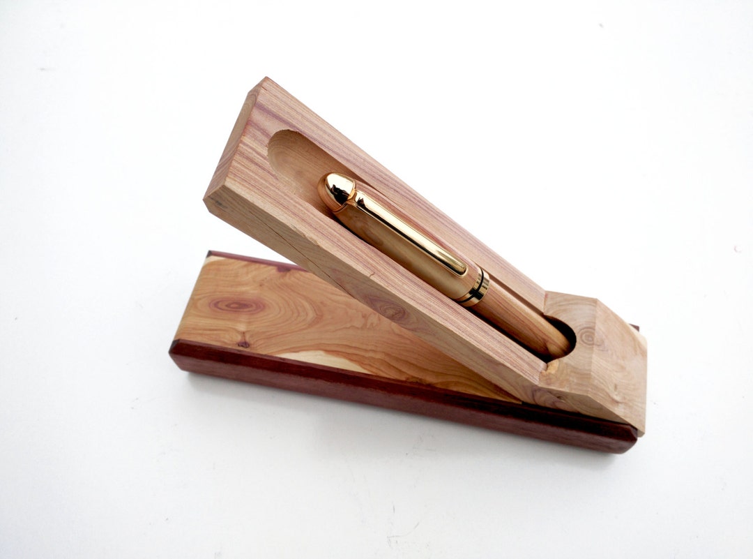 Handmade Lilac Wood Pen Case, Personalized Desk Organizer - Etsy