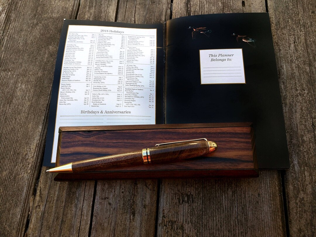 Rosewood Pen Box//handmade Pen Box//wooden Pen Box//pen Set - Etsy