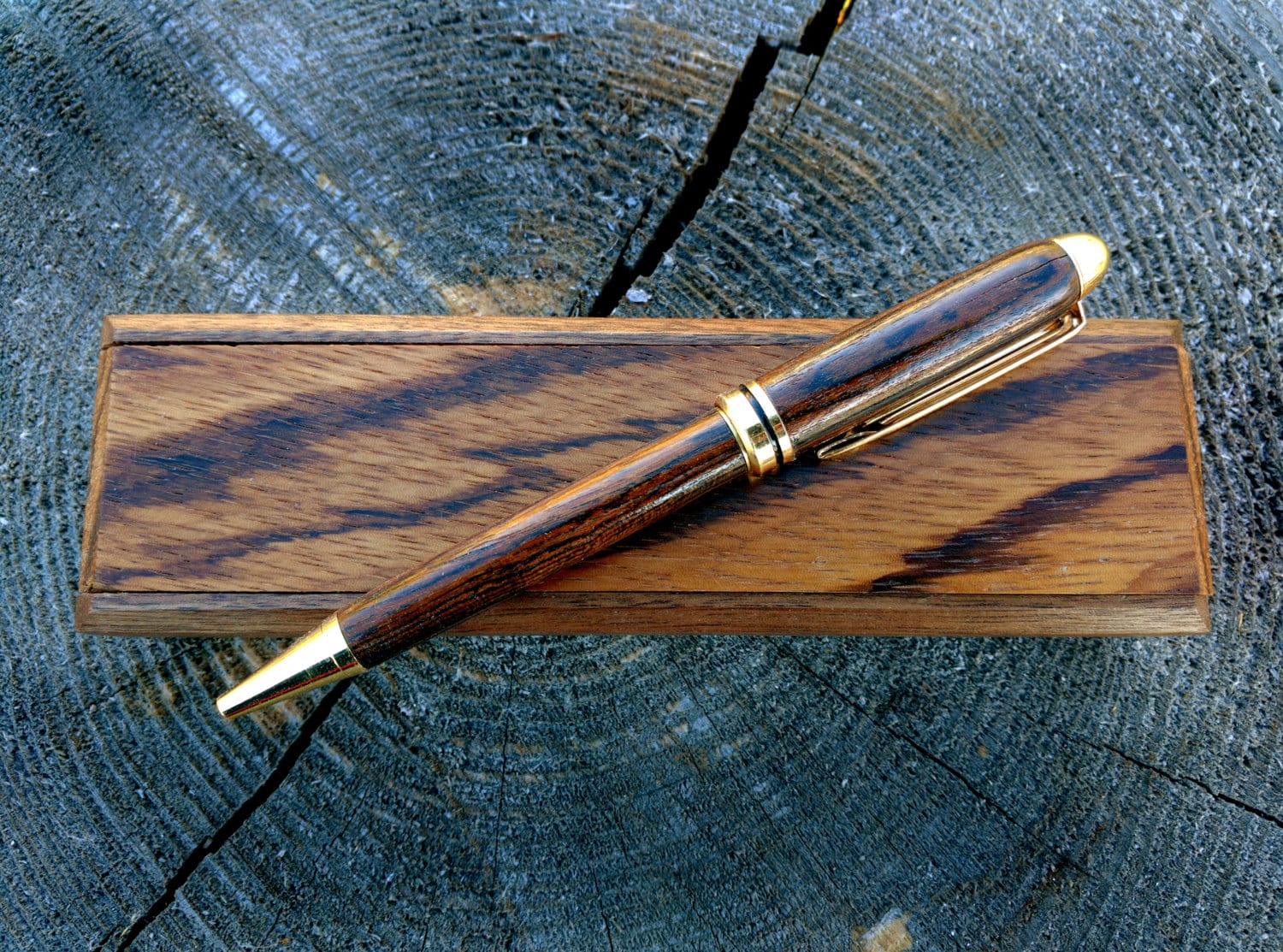 Graduation Gift Zebrawood Pen Box Wooden Pen Box Engraved | Etsy