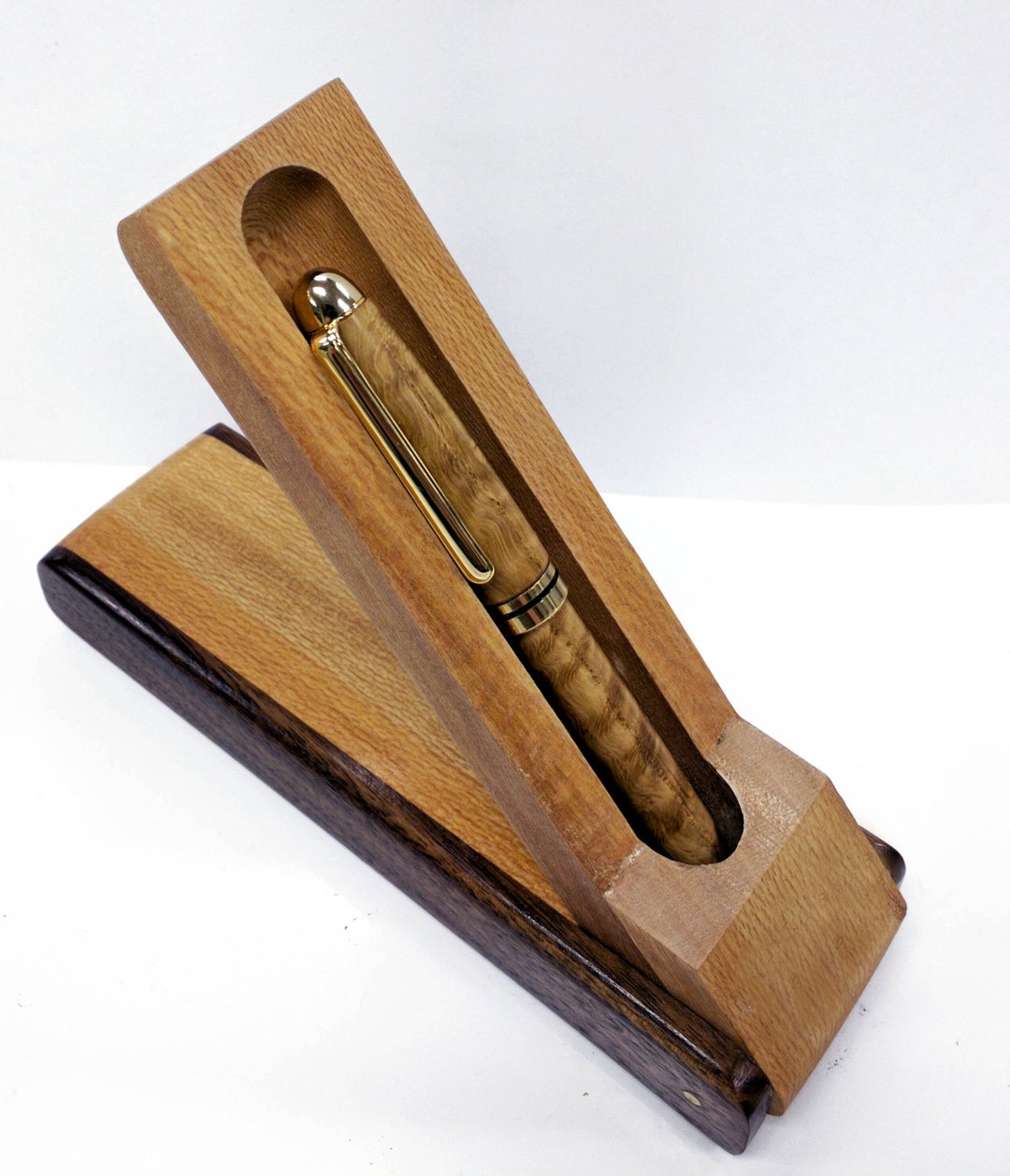 Sycamore Standing Pen Box, Pen and Pen Box, Handmade Pen, Pen Box, Pen ...