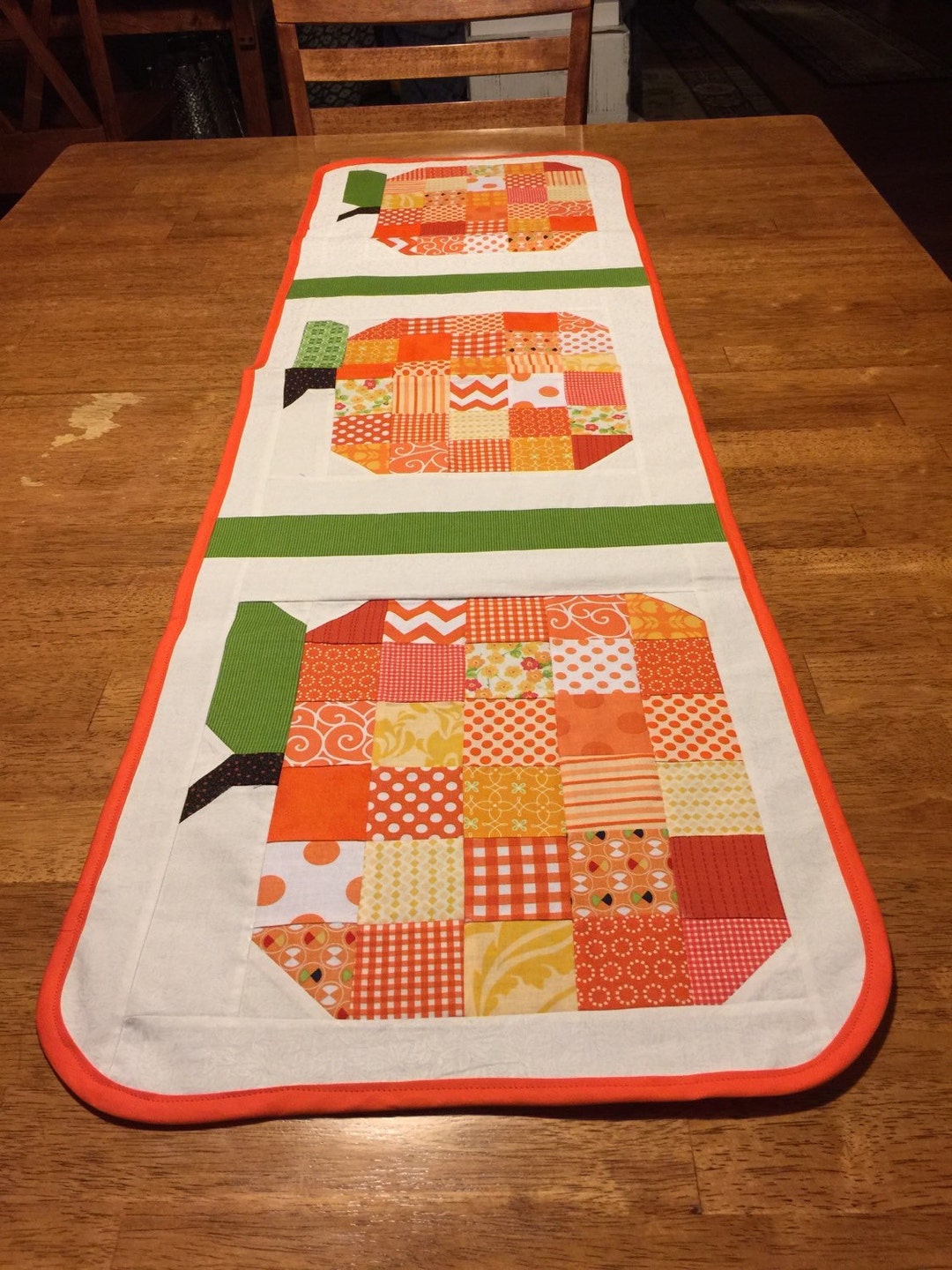 Pumpkin Fall Table Runner Made From the Farm Girl Vintage Patchwork ...