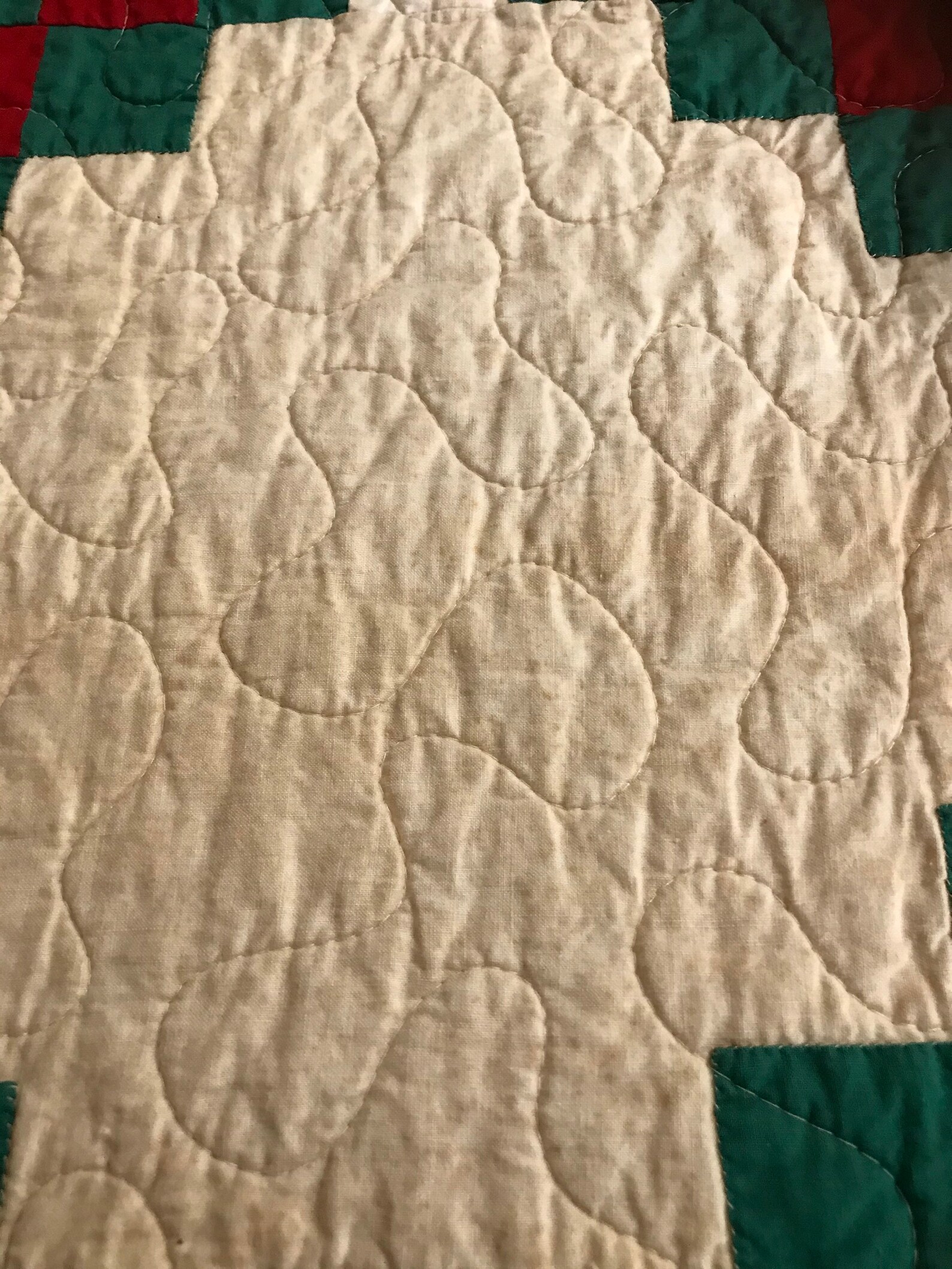 Vintage Christmas Irish Chain Top Newly Quilted With Flannel - Etsy