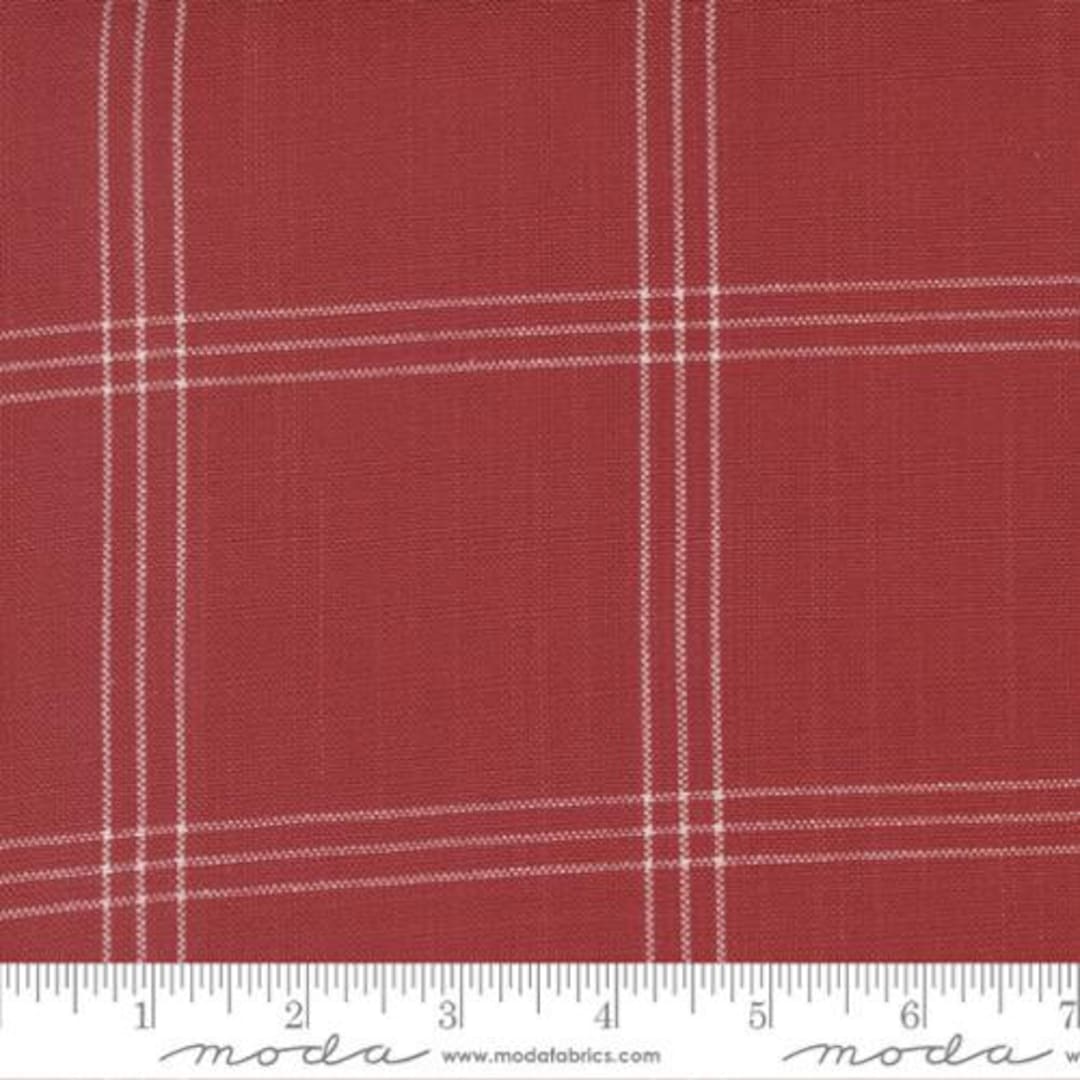Americana Red Window Pane Cotton Toweling - 16" Wide - Etsy