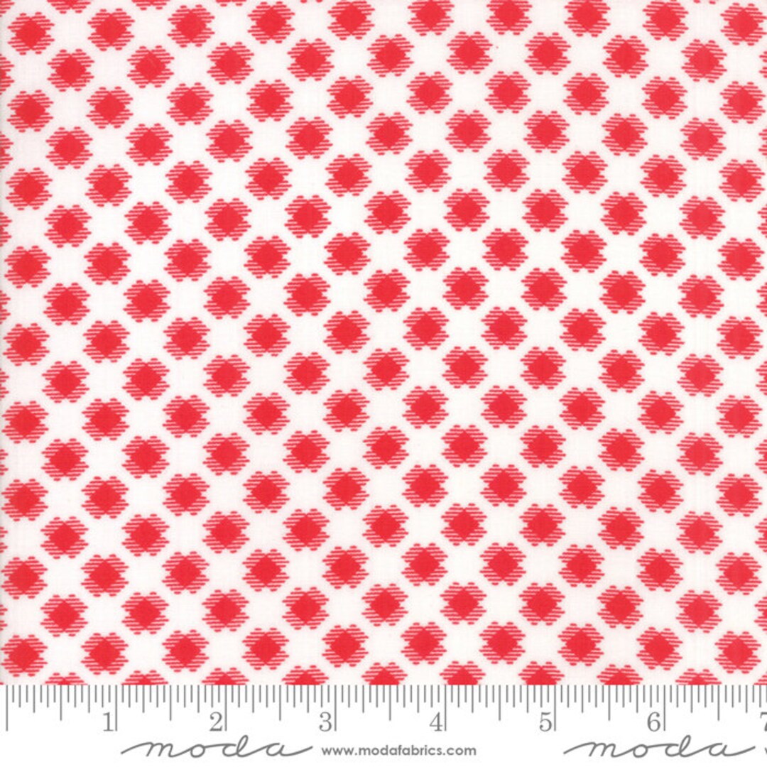 Rediculously in Love White and Red Patch 22364 12 Moda 100% Cotton ...
