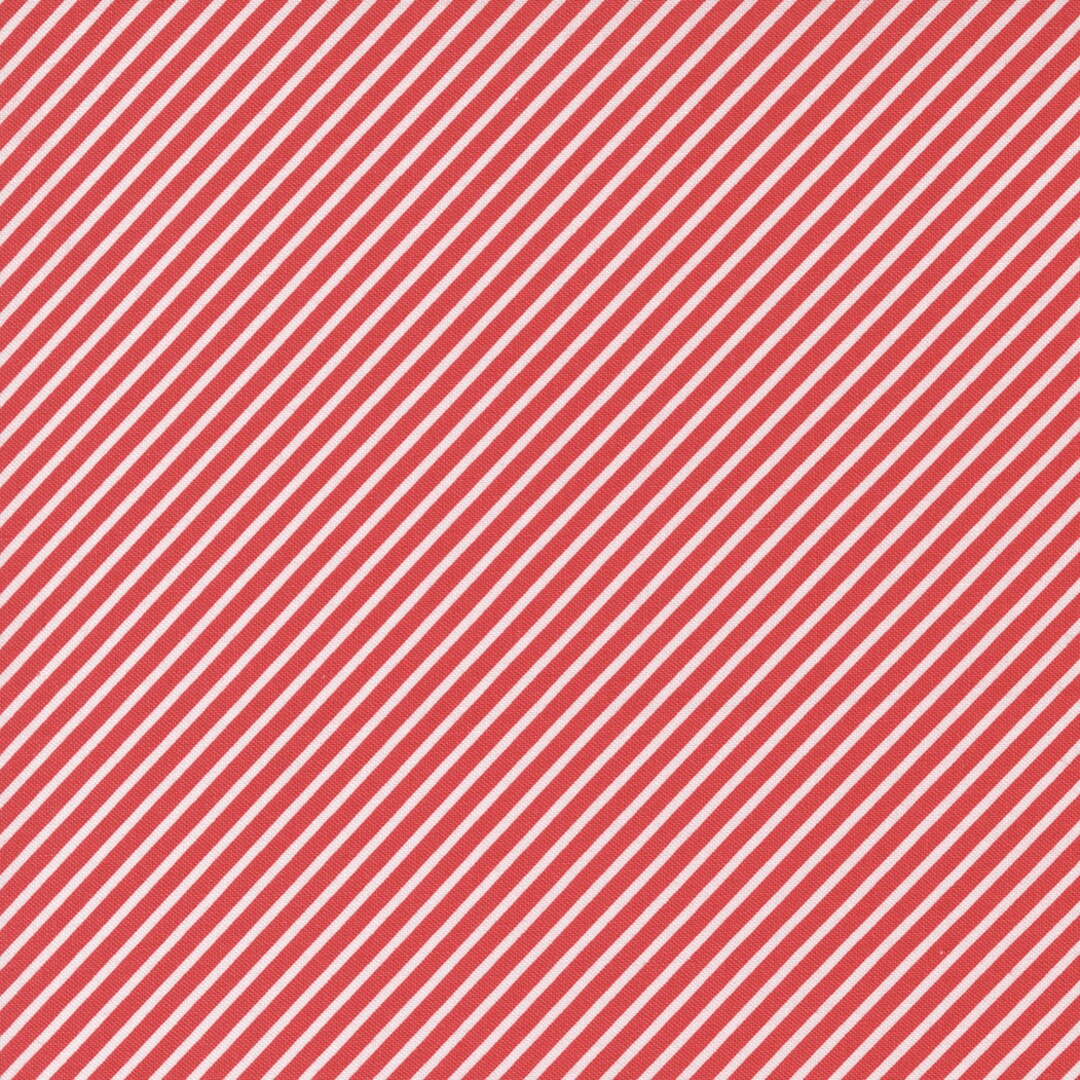 Emma Stripe Geranium Fabric: Red & White Cotton by the Yard - Etsy