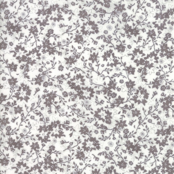 Metropolis Moda 30563 12 Gray and White Floral Print Designed | Etsy