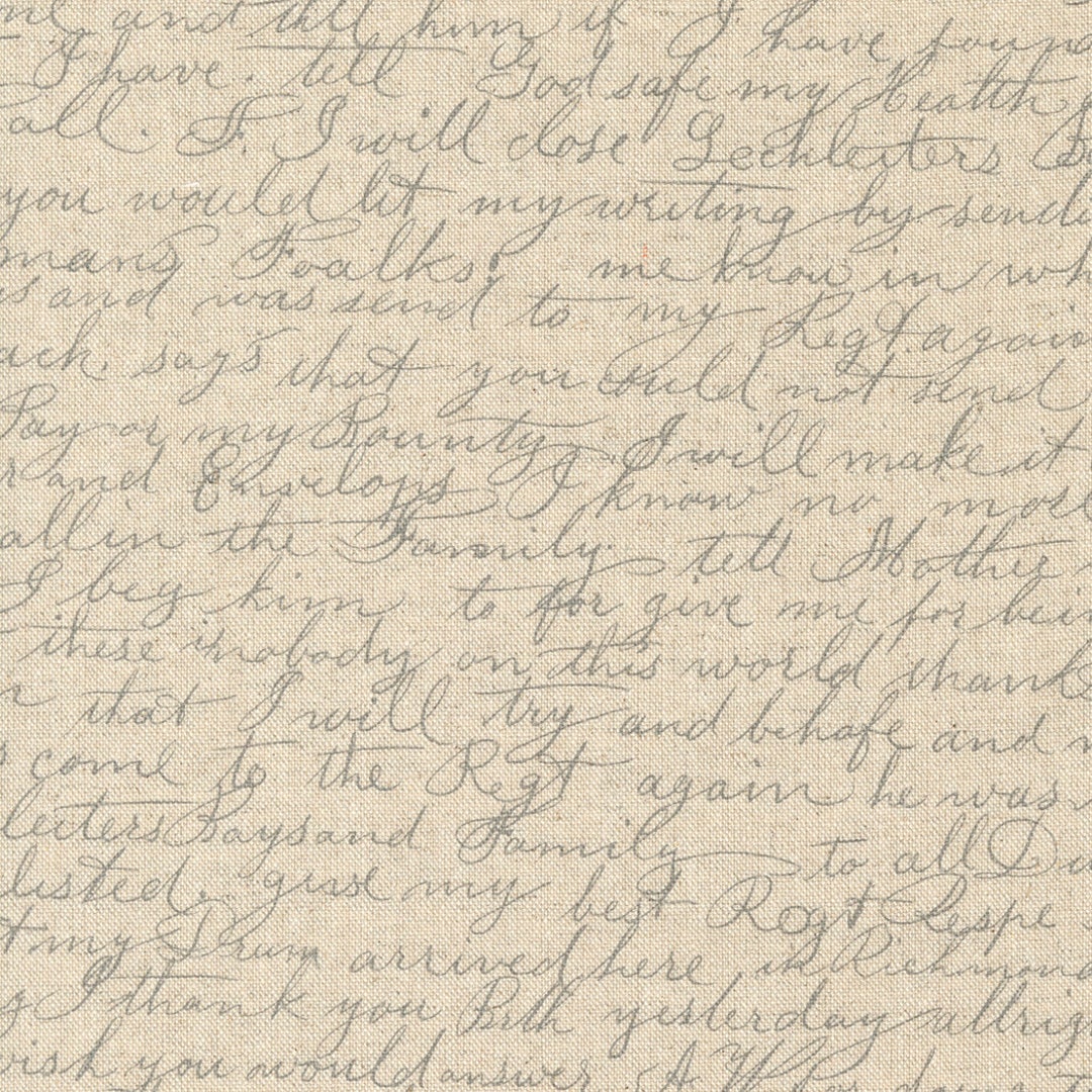 Mochi Linen Collections Etchings Parchment 44337 11L Moda Wise Words ...