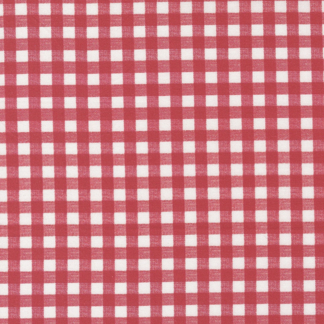 Red Gingham Fabric: 100% Cotton, 44