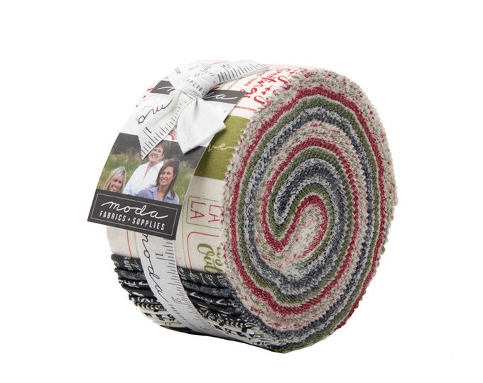 The Christmas Card Jelly Roll 40 Piece Assorted 2.5" X 44" Pre-cut ...