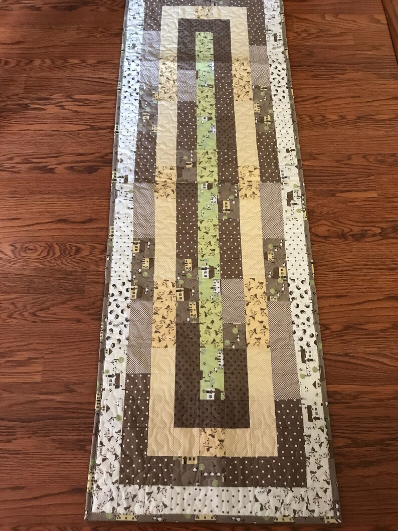 New Hand Made Table Runner 57 by 16 1/2 Browns - Etsy