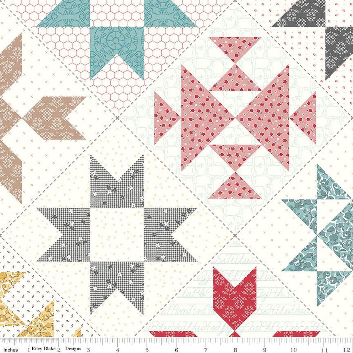 Stitch Cheater Print Cotton Fabric - Riley Blake - Lori Holt - Etsy