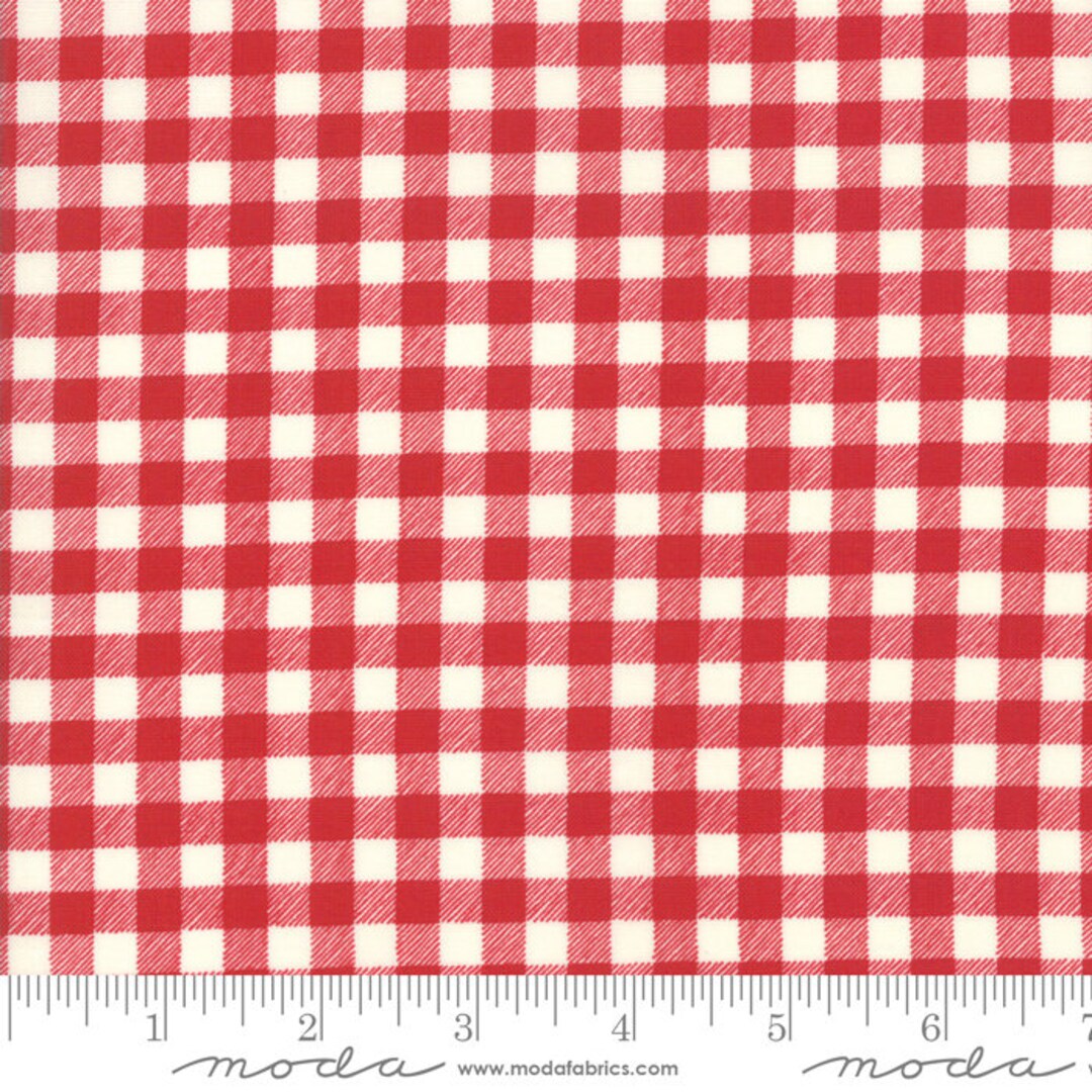Good Times Red Gingham Moda 21778 11 Vintage Reproduction - Etsy
