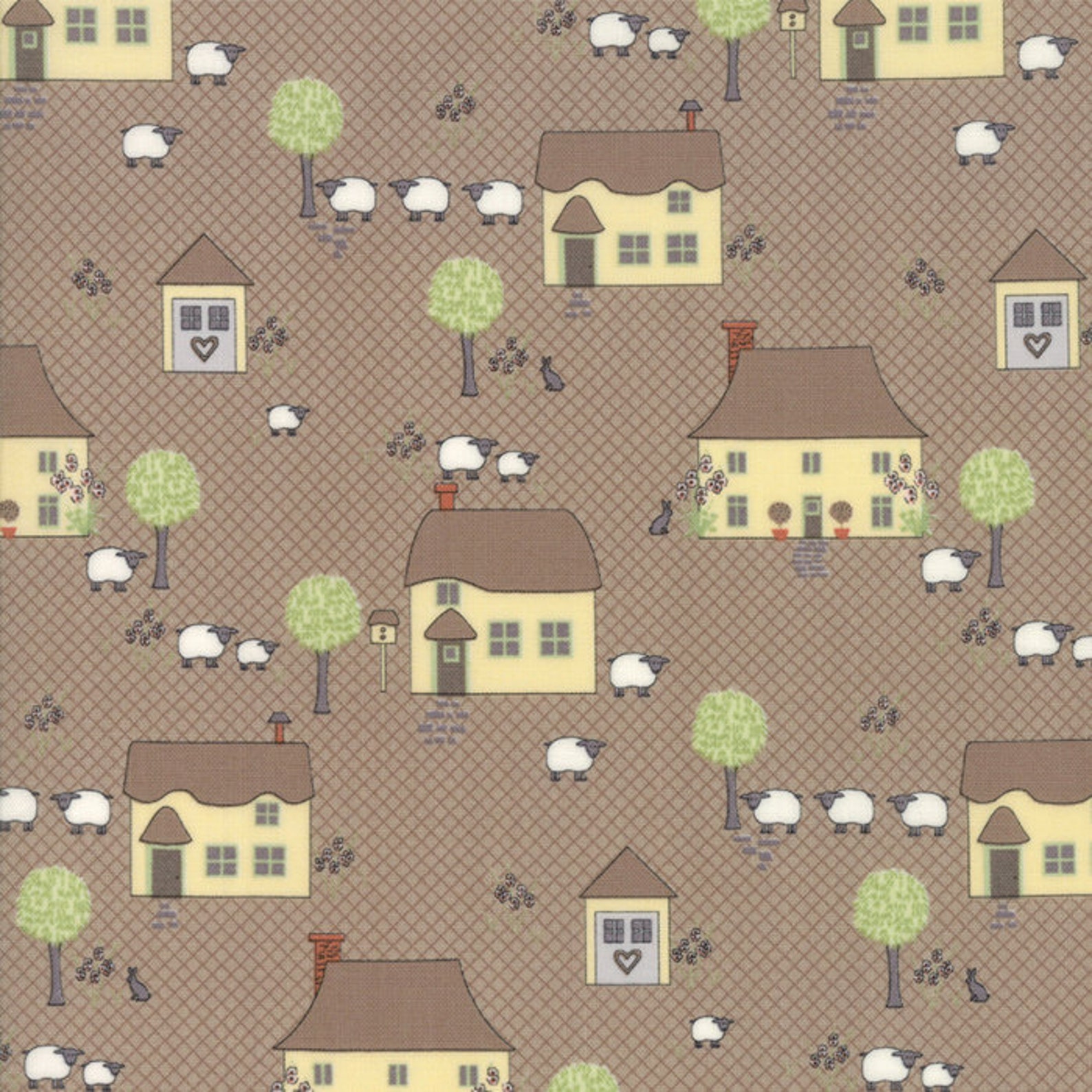 Moda Fabric From the Cottontail Collection Little Folk Art | Etsy