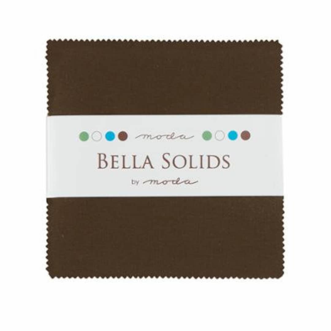 Bella Solids Charm Pack Brown 9900PP 71 Moda Precuts Designed by Moda ...