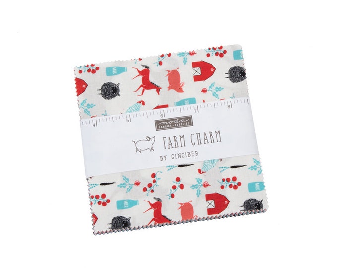 Farm Charm Charm Pack Moda # 48290PP Designed by Gingiber Out of the ...