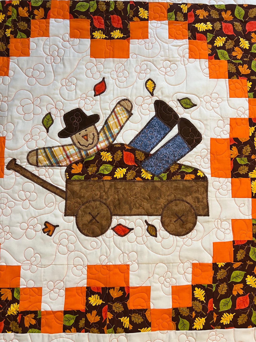 Fall Scarecrow Lap Quilt 41” X 41” - Etsy