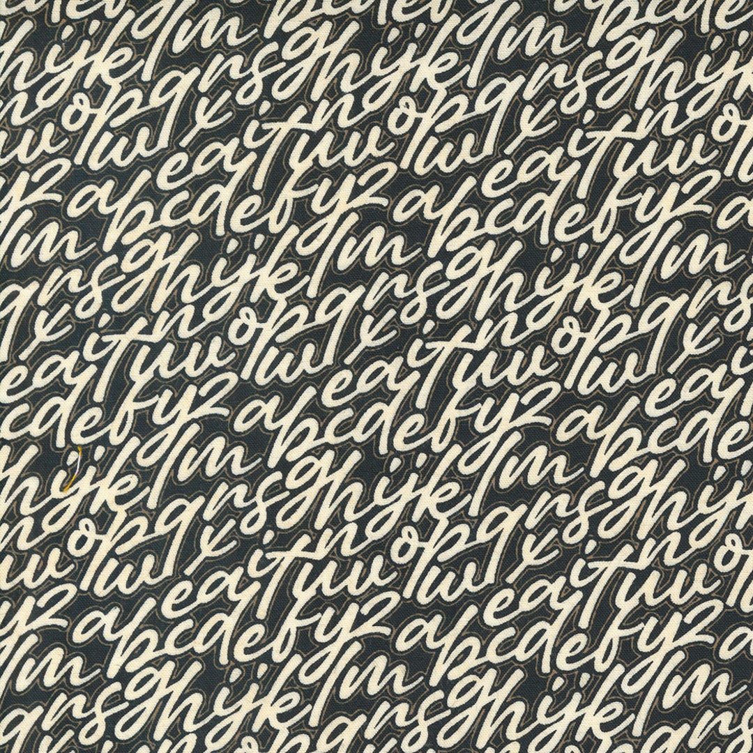 Black & White Alphabet Fabric - Fruit Loop Basic Grey Moda - Sold by ...