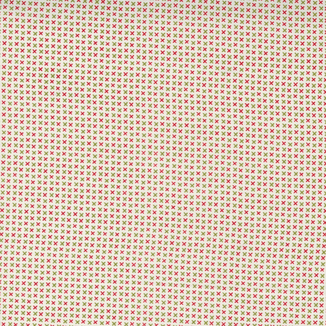 Red Barn Christmas Cotton Fabric: Geometric Check Blender by Sweetwater ...