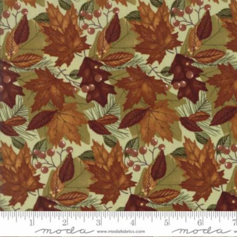 Country Road Fabric Leaf Pattern by Holly Taylor Northwoods - Etsy