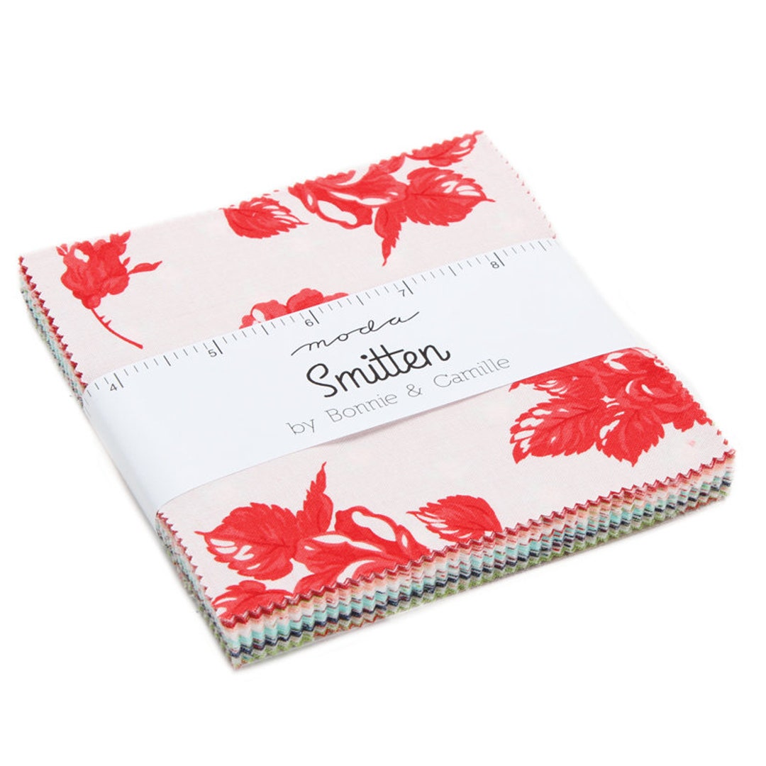 Moda Charm Pack Smitten Designed by Bonnie and Camille 42 Pre-cut 5 ...