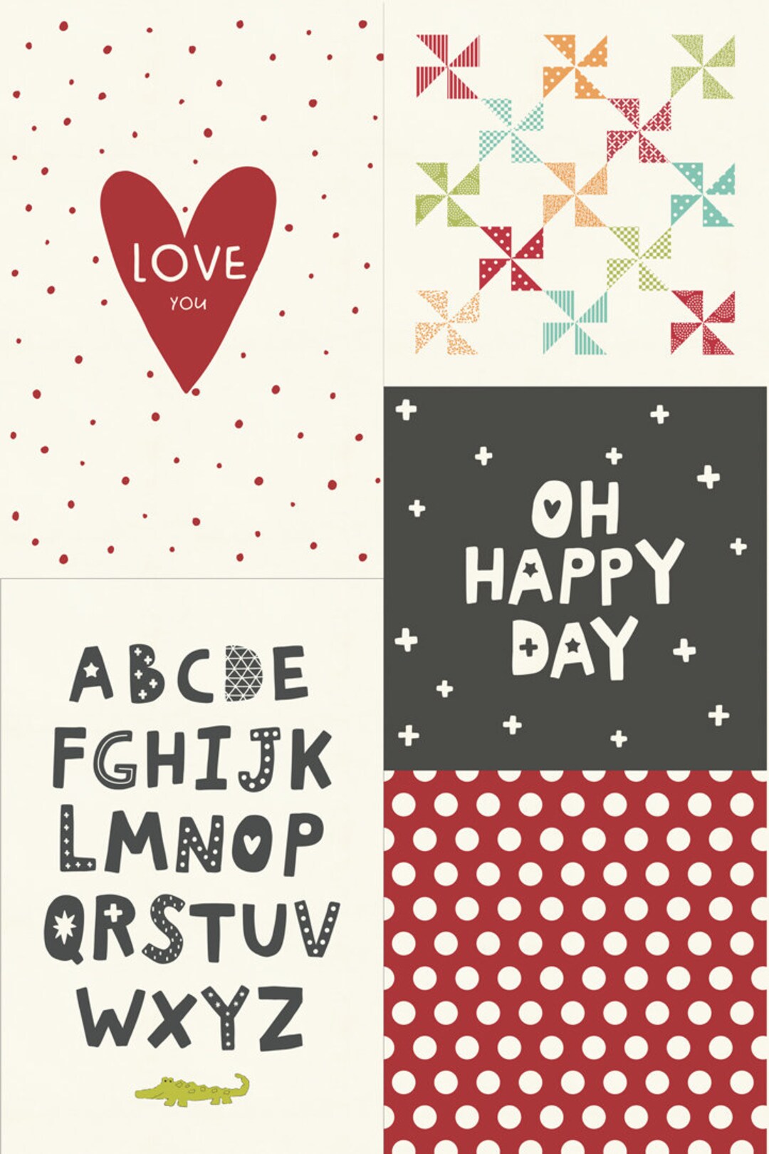 Animal Crackers Panel Multi 5811 11CV Moda Sampler Panel 36" X 54 ...