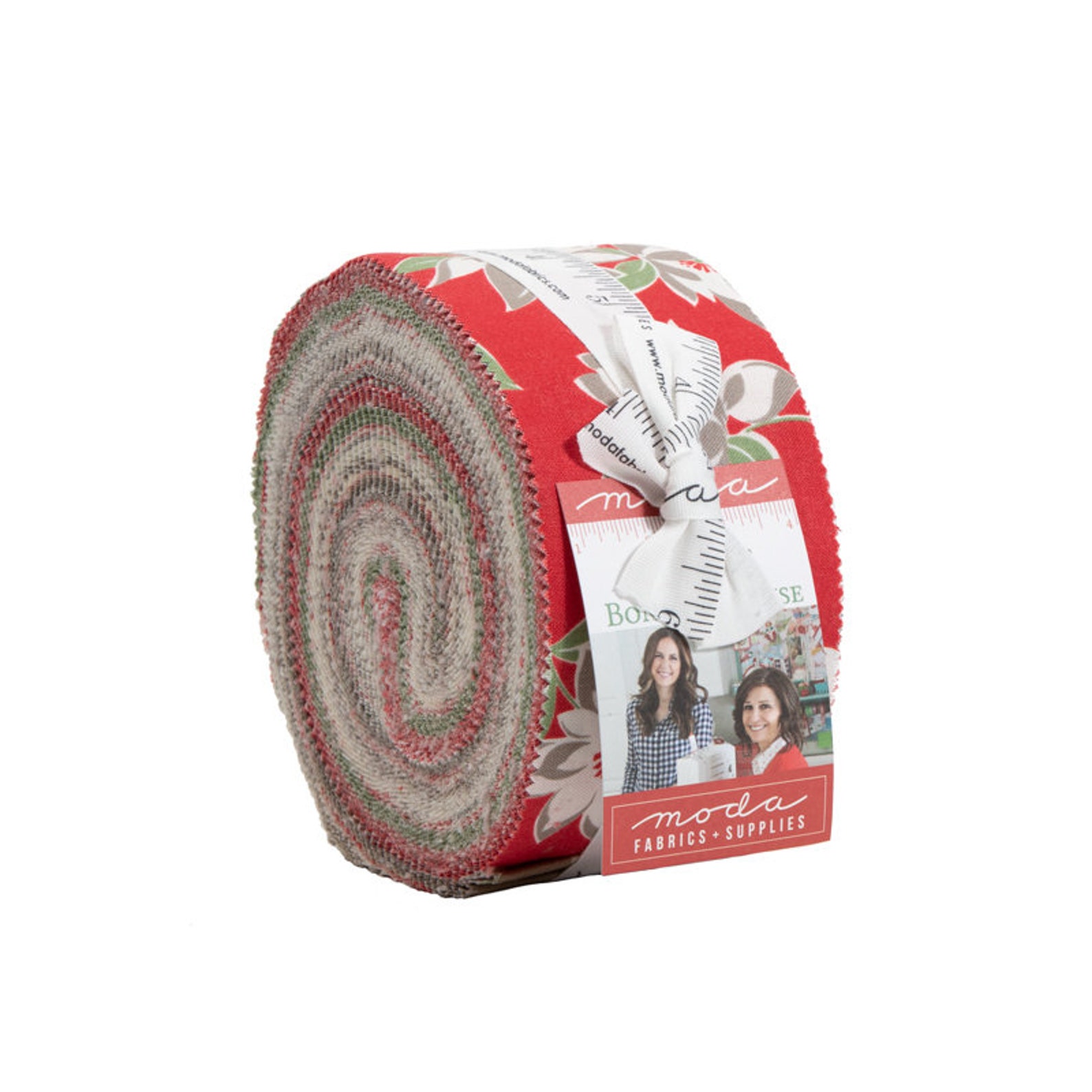 At Home Jelly Roll Red & Green Moda # 55200JRB 40 Piece Assorted 2.5" X ...