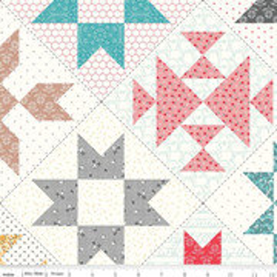 Wide Back Stitch Cheater Print Multi 108" Riley Blake #wb 14500 Multi ...
