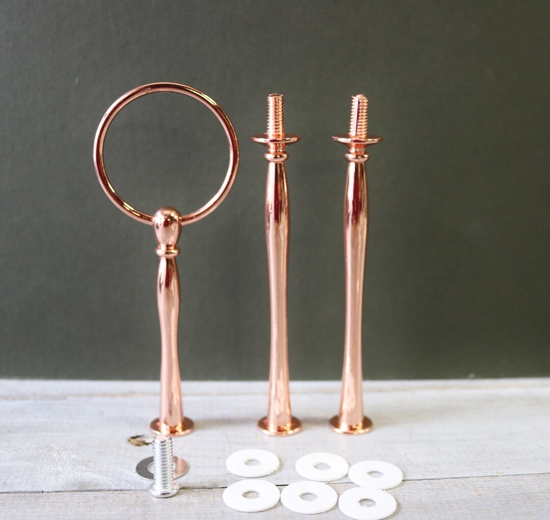 Cake Stand Handle / Hardware ROSE GOLD ROUND 3 Tier for Cake Plate ...