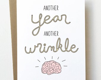 Brain Birthday Card - Etsy