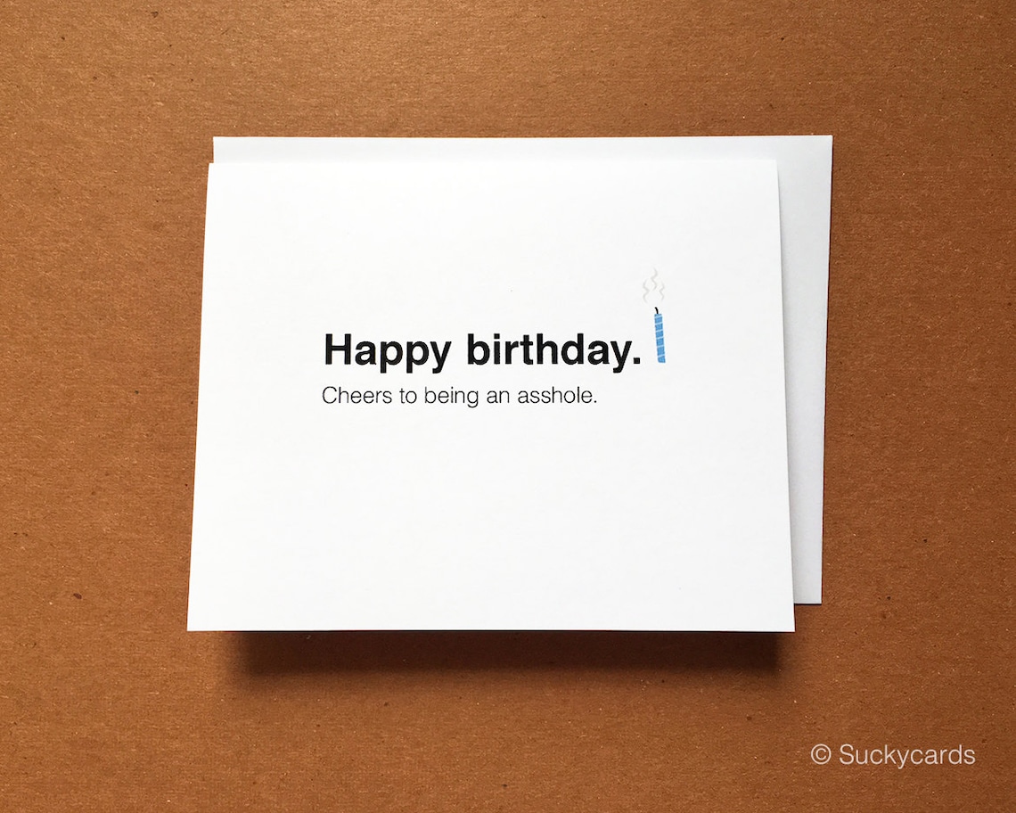 Funny Birthday Card Cheeky Birthday Card Birthday Card for - Etsy