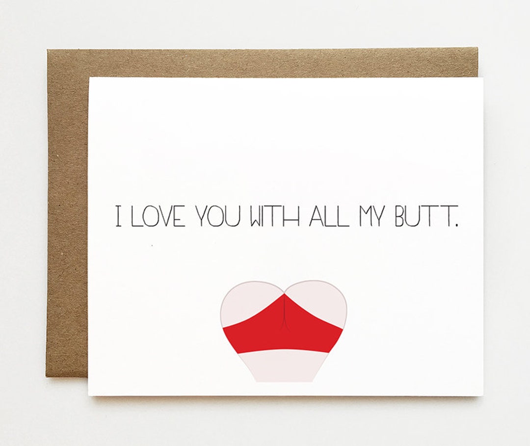 Cute Butt Card For Him Butt Anniversary Card For Husband Etsy