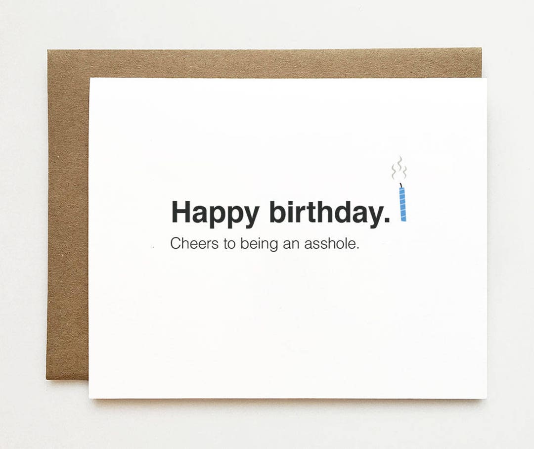 Funny Birthday Card Cheeky Birthday Card Birthday Card for - Etsy