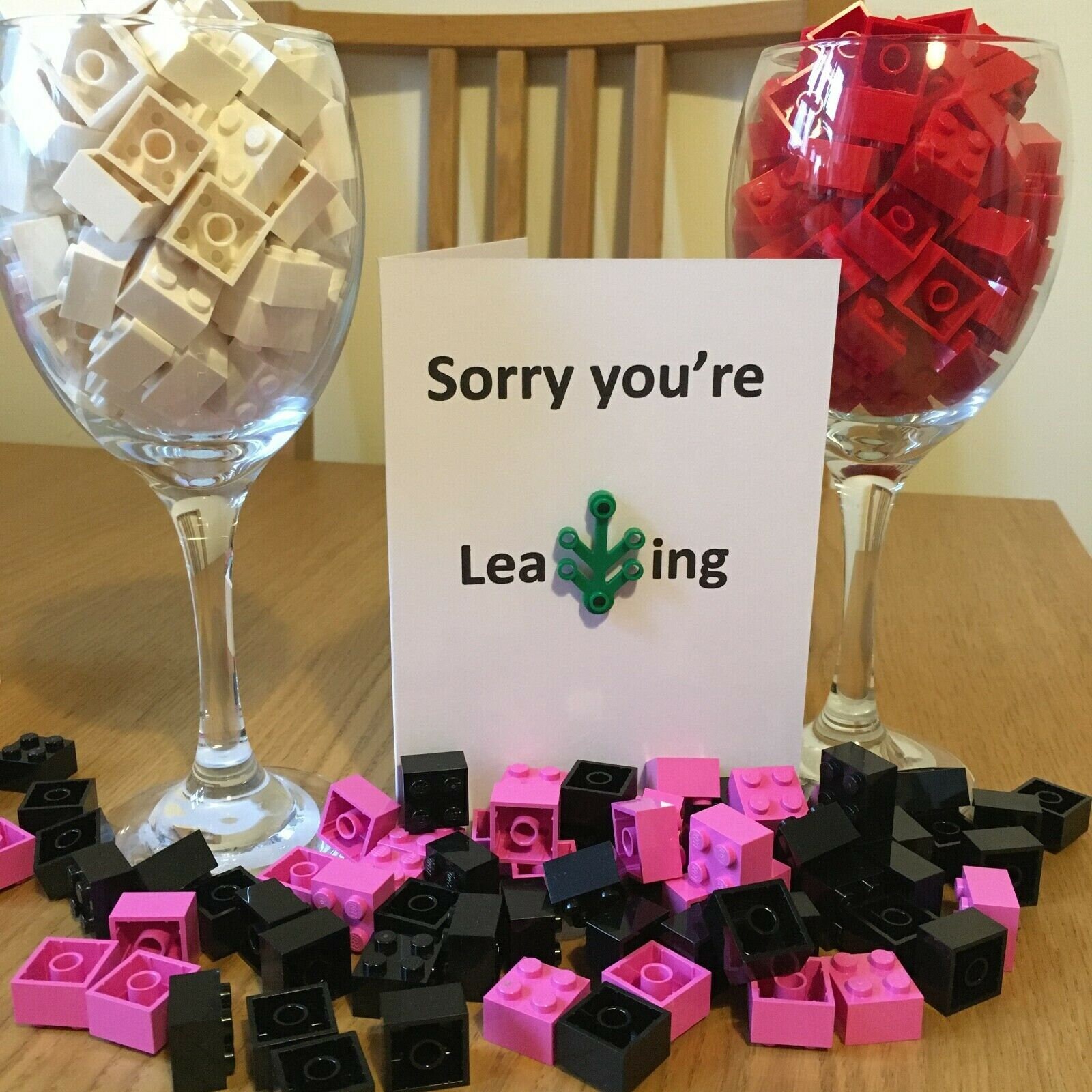 Lego Sorry You're Leaving Card - Greetings Card Leafing Homemade - Etsy UK