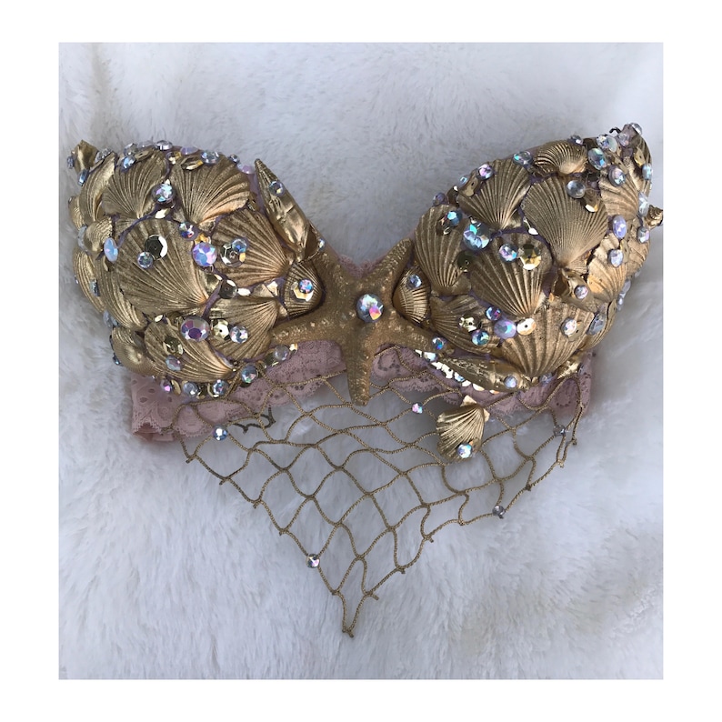 Gold Mermaid Bra - Etsy