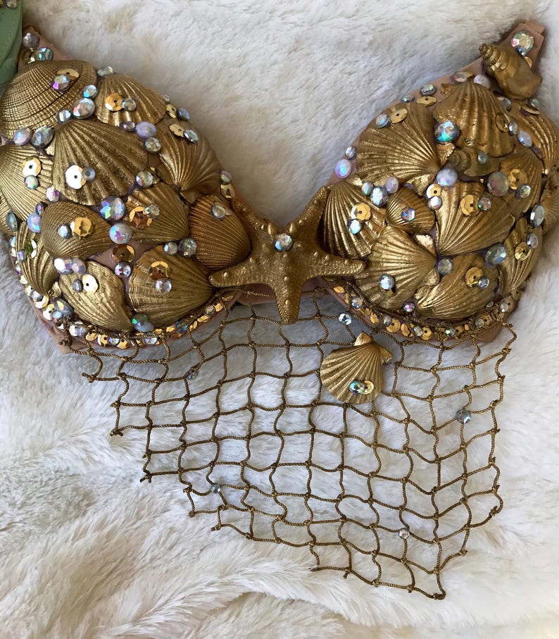 Pre-made gold bras | Etsy