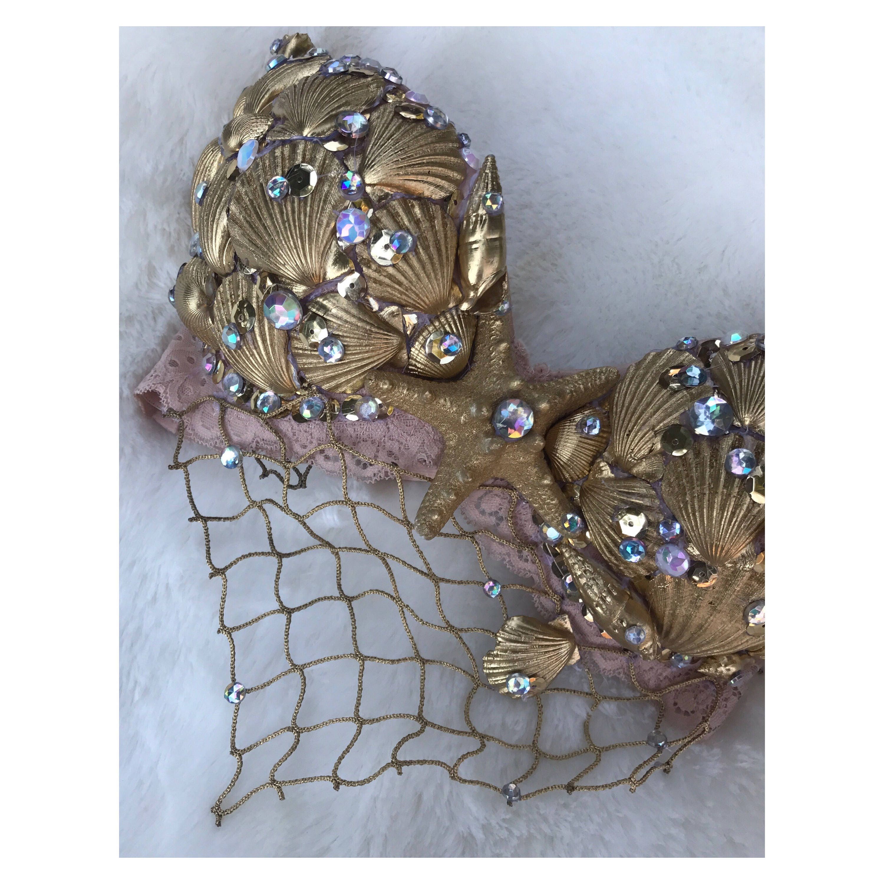Gold Mermaid Bra - Etsy