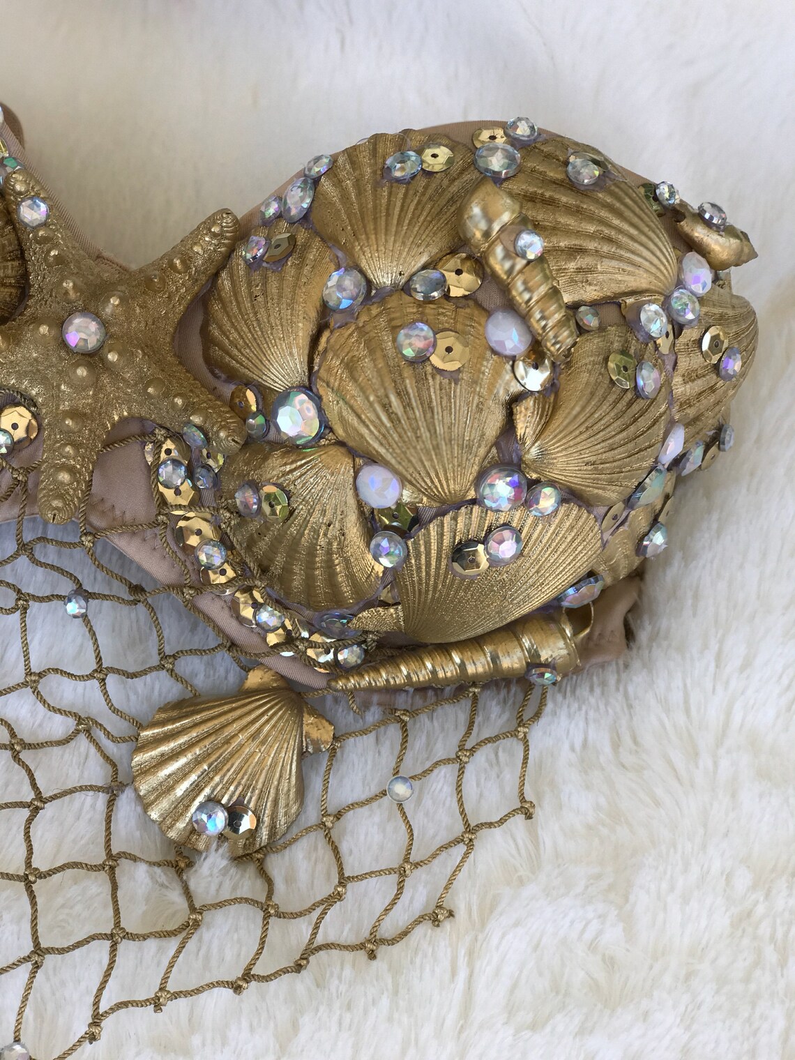 Gold Mermaid Bra - Etsy