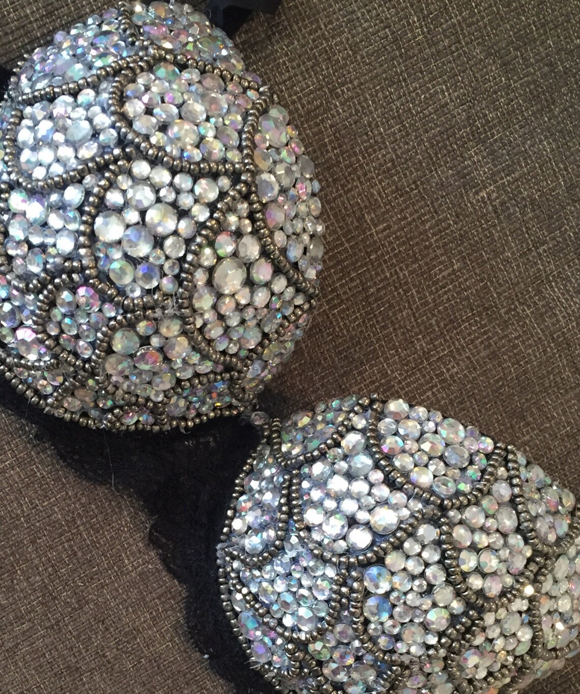 Black Mermaid Bedazzled Scale Bra | Etsy